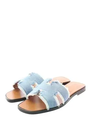 HERMÈS 2010s Oran Denim Sandals