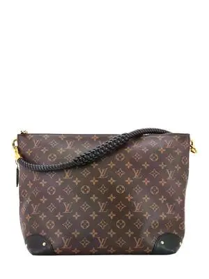 LOUIS VUITTON Triangle Softy Hobo Bag Reverse Monogram Canvas - Brown