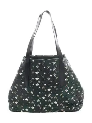 JIMMY CHOO 2000s Leather Star-studded Shoulder Bag - Green