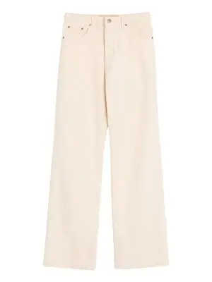 Valentino Garavani Mid-rise Wide-leg Jeans - Ivory