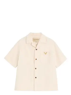 Valentino Garavani Denim V-logo Shirt - Ivory