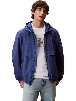 Calvin Klein Lightweight Windbreaker Jacket Chase Blue