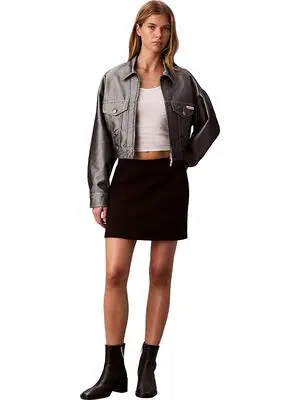 Calvin Klein Slim Mini Skirt - Black