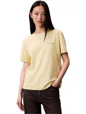 Calvin Klein Calvin Klein Small Script Logo Classic T-Shirt Lime Spritz