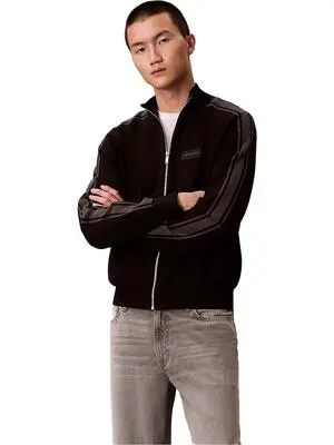 Calvin Klein Tech Knit Track Jacket - Black