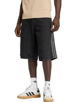 Adidas Firebird Adicolor Denim Shorts - True Black Denim