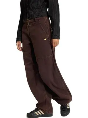 Adidas Canvas Loose Pants - Aurora Coffee
