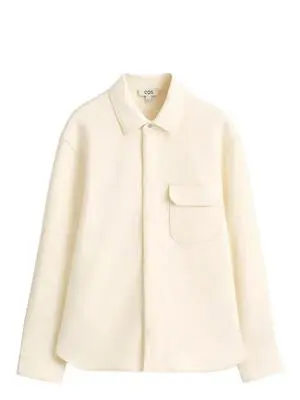 Cos Boiled-wool Overshirt - White
