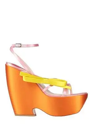ROGER VIVIER Satin Slingback Sandals - Pink