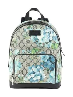 Gucci Gg Supreme Blooms Small Backpack - Blue