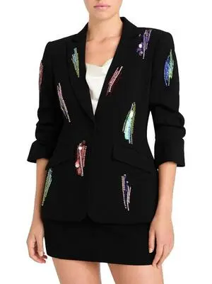 Cinq À Sept Sequin Jacket - Black/multi