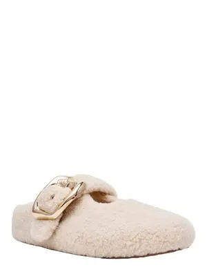 Steve Madden Cloudy Faux Shearling Mule - Natural