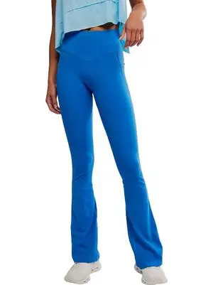 Free People Never Better Flare Leg Pants - Light Cobalt