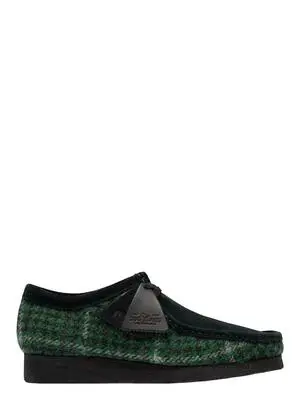 Clarks Wallabee Harris Tweed Loafers - Green Tweed Combination