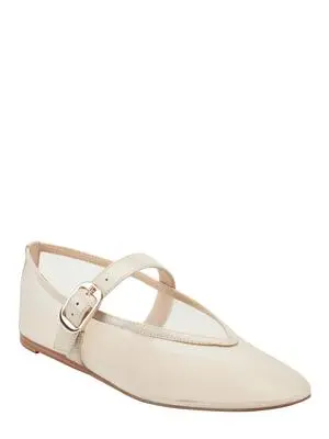 Marc Fisher Godina Mesh Mary Jane Flat - Ivory