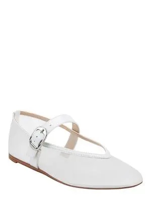 Marc Fisher Godina Mesh Mary Jane Flat - White