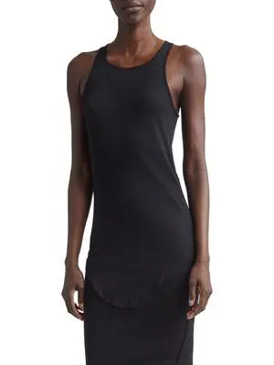 Rick Owens Basic Rib Cotton Tank Black