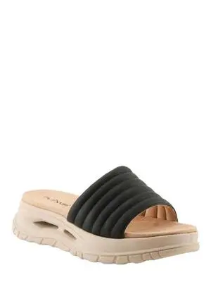 SPRING STEP SHOES Filman Platform Slide Sandal Black