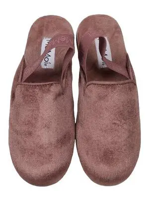MEMOI Velvet Slingback Slippers - Blush