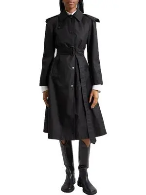 Burberry Tilley Trench Coat With Removable Hood - Black