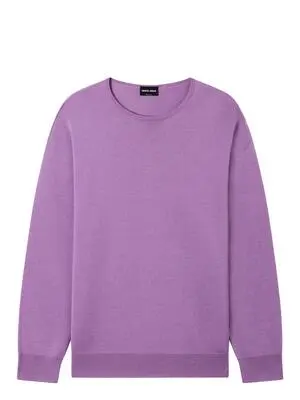 Giorgio Armani Cashmere And Silk Interlock Jumper - Pink