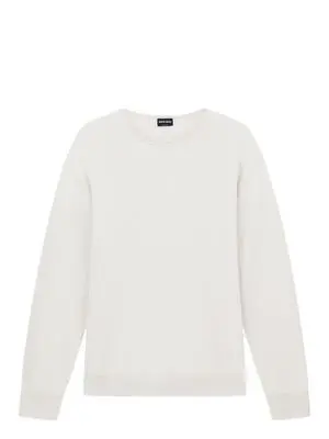 Giorgio Armani Cashmere And Silk Interlock Jumper - White
