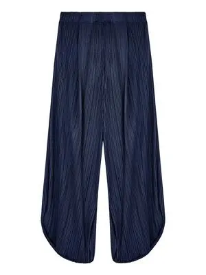 Giorgio Armani Pleated Jersey Trousers - Blue