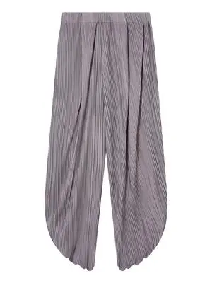 Giorgio Armani Pleated Jersey Trousers - Brown
