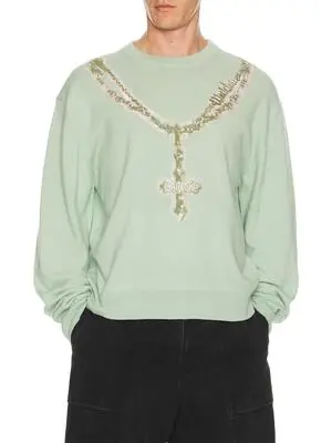 We11Done Pearl Logo Pullover - Mint