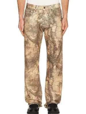 PLEASURES Hendrix Flare Jeans - Brown Tree