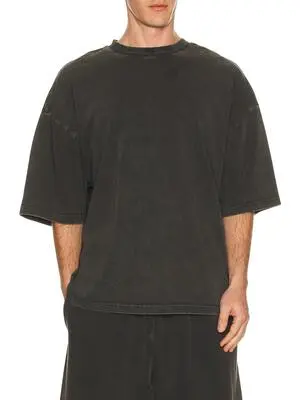 ENTIRE STUDIOS Heavy Boxy Tee In Beige - Washed Black