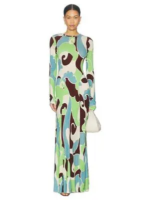 Cara Cara Mountain Maxi Dress - Petal Wave Mint