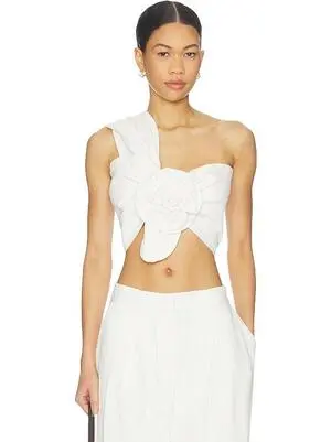 JBQ Camelia One Shoulder Top - Ecru