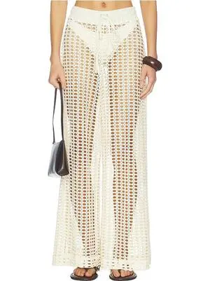 PatBO Selene Mesh Pant - Off White