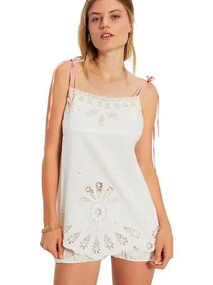 Free People Morgan Embroidered Tunic - Ivory