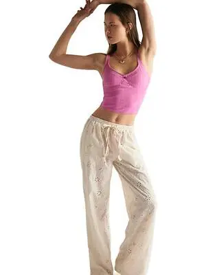 Free People Day Drift Pants White Alyssum