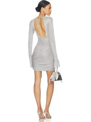 BANANHOT Jones Mini Dress - Silver Glitter