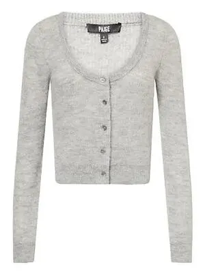 Paige Wool-blend Cardigan - Heather Grey