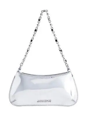 Jacquemus The Small Bisou Chaine Leather Shoulder Bag - Silver