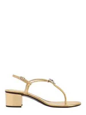 GIUSEPPE ZANOTTI Maeeve 40 Thong Sandals - Gold