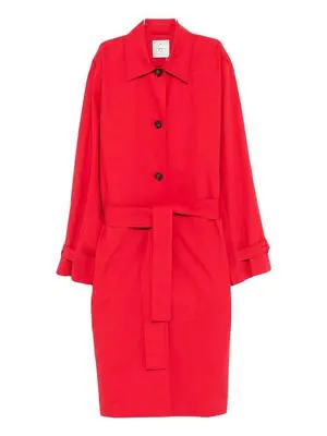 TOTEME Cotton Trench Coat - Red