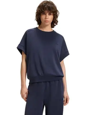 BOSS Oversized Fit T-shirt With Handwritten-logo - Dark Blue
