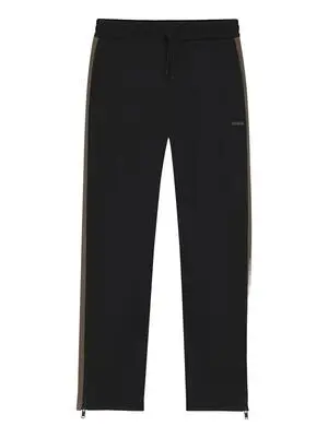 Hugo Logo-tape Tracksuit Bottoms In A Relaxed Fit - Black