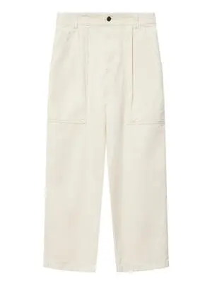 Isabel Marant Ilyan Pleated Relaxed Fit Pants - Ecru