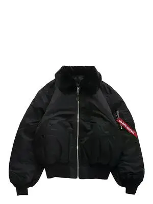 MASTERMIND WORLD Zip-up Bomber Jacket - Black