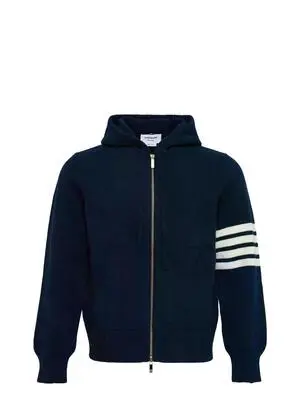 Thom Browne Zip-up Hoodie - Blue