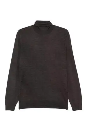 Corneliani Patterned Roll-neck Sweater - Brown