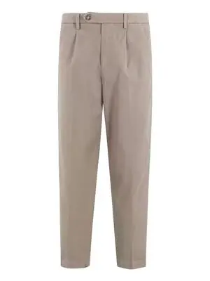 RE-HASH Buttoned Pleated Trousers - Neutrals
