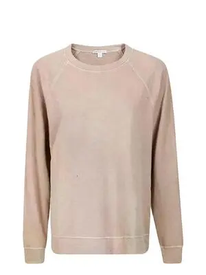JAMES PERSE Cotton Terry Knit Sweatshirt - Neutrals