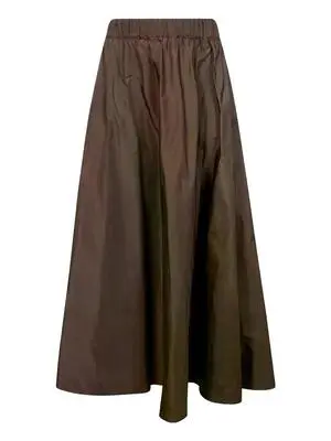 P.a.r.o.s.h Elastic-waistband Midi Skirt - Brown